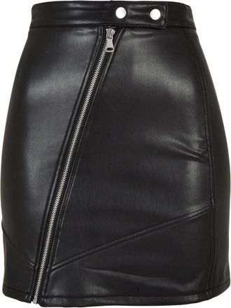 Urban Classics Damen Ladies Synthetic Leather Biker Skirt, Schwarz, 3XL EU