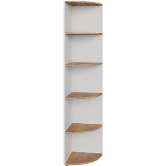 Vicco &Eacute;tag&egrave;re dangle Ecki - Ch&ecirc;ne blanc m&eacute;lamin&eacute; - 5 &eacute;tag&egrave;res ouvertes - Dimensions 40x180.6x40 cm - Design peu encombrant