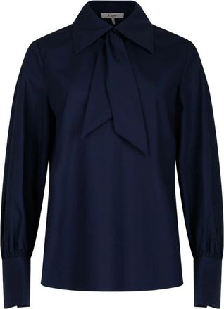 Chlo&eacute; Hem gebundene Langarmbluse - - Blouses & Shirts - Damen - Blau - XS