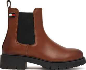 Tommy Jeans Klassische Stiefeletten Tommy Jeans Tjw Cleated Chelsea Boots EN0EN03105 Braun