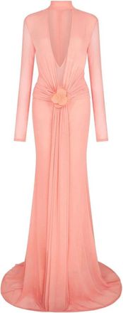 DAVID KOMA David Koma, Femme, Robes, Rose, Taille: 36 FR Lace Rose Embroidered Gown