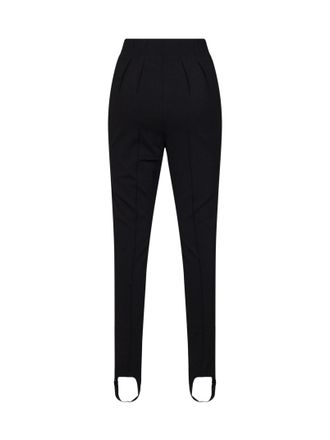 MUGLER Stirrup Virgin Wool Trousers - Black