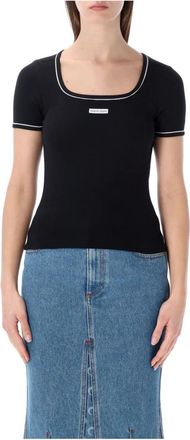 Marine Serre Femme, Tops, Noir, Taille: 38 FR Cute 70S TEE
