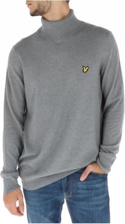 Lyle & Scott Merinowolle Rollkragenstrickwaren - - Knitwear - Herren - Grau - XL