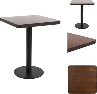 vidaXL Bistrotisch Dunkelbraun 60x60 cm mdf - Esstisch - Bistrotisch - Wohnzimmertisch - Kleiner Tisch - Holztisch