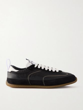 Alexander McQueen Velo Sneakers Aus Shell Mit Bes&auml;tzen Aus Veloursleder Und Leder - Schwarz