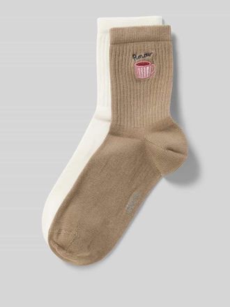 Jake*s Casual Socken mit Motiv-Stitching