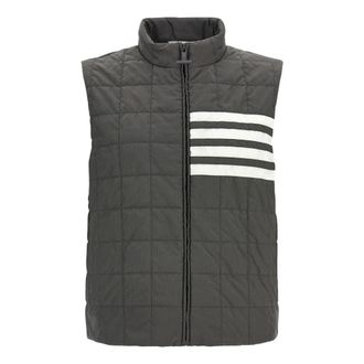 Thom Browne Gl&auml;nzende Ripstop Leichte Daunenweste - - Jackets - Herren - Grau - XL