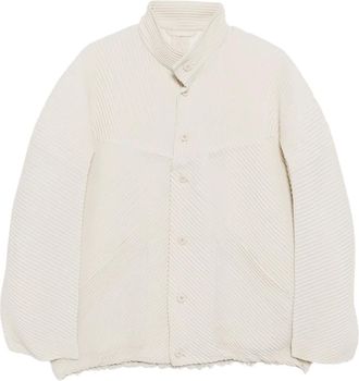 Homme Plissé Issey Miyake veste MC: September à design plissé - Tons neutres
