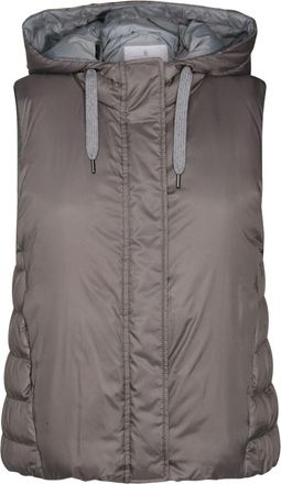 Brunello Cucinelli Gef&uuml;tterte Weste mit Kordelzug - Grau