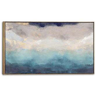 Reinders Leinwandbild, Abstrakte Kunst, Wohnzimmer, Wandbild, Wanddeko, Room Decor, Leinwand, Blau, 70 x 118