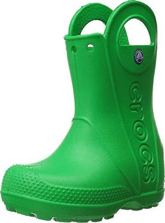 Crocs Unisexe Enfant Handle It Rain Boot Kids Bottes, Grass Green, 22/23 EU