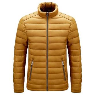 Generic Doudoune pour homme - Doudoune compacte et l&eacute;g&egrave;re - Manteaux dext&eacute;rieur imperm&eacute;ables et isolants - Manteau rembourr&eacute;, jaune, 5XL