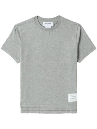 Thom Browne t-shirt à fentes latérales - Gris