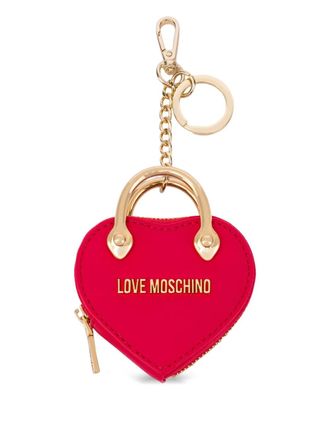 Love Moschino Schlüsselanhänger mit Herzform - Rot
