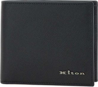 Kiton portefeuille en cuir - Noir