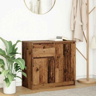 vidaXL Buffet avec tiroir vieux bois 71x35x65 cm bois ding&eacute;nierie Vidaxl