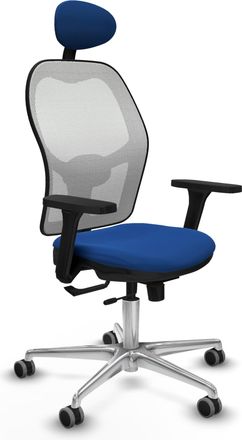 Piqueras y Crespo Ergonomischer B&uuml;rostuhl, atmungsaktiv, mit 3D-Armlehnen, h&ouml;henverstellbare Lendenwirbelst&uuml;tze und festes Kopfteil, ausgestattet mit Syncro/Traslack. W