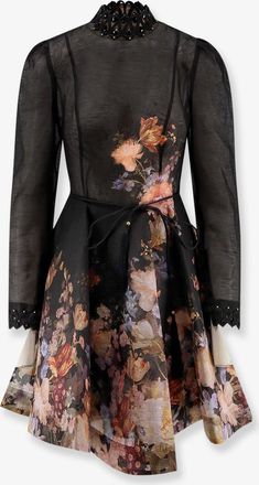 Zimmermann Valiant Embellish Mini Linen and Silk Dress - ZIMMERMANN - gender_Woman