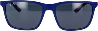 Ray-Ban unisex, Accessoires, Bleu, Taille: 58 MM Lunettes de soleil &eacute;l&eacute;gantes Bleu Mat Gris