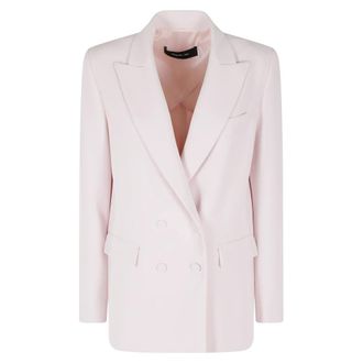 Federica Tosi Femme, Vestes, Rose, Taille: 38 FR Cady Double-breasted Blazer
