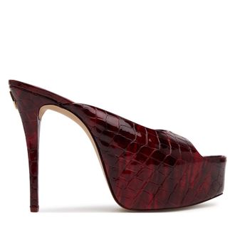 Naked Wolfe Pantoletten Naked Wolfe Fab Dunkelrot