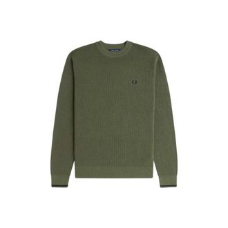 Fred Perry Round-Neck Strickwaren - - Knitwear - Herren - Gr&uuml;n - L