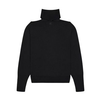 Courr&egrave;ges Rollkragenpullover mit Cut-Outs - - Knitwear - Damen - Schwarzk - S