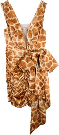 Elisabetta Franchi Femme, Robes, Beige, Taille: 38 FR Mini robe en satin