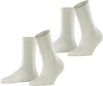 Esprit Basic Pure Multipack W So coton unies lot de 2 paires, Chaussettes Femme, Blanc Off-White 2040, 35-38