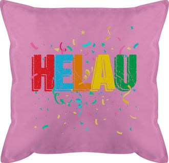 Shirtracer Kissen 50x50 - Karneval & - Helau Alaaf Schriftzug Kost&uuml;m K&ouml;lle Fasching I Narren - 50 x 50 cm - Pink - karnevalskissen fasching- fastnachtskissen car