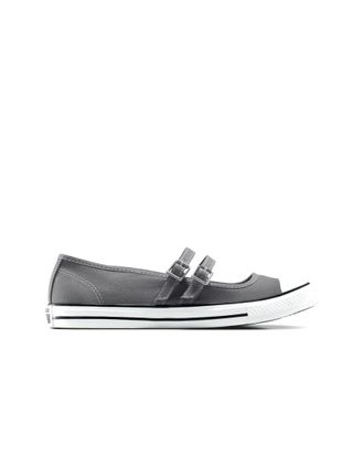 Converse Chuck Taylor All Star Dainty - Chaussures style babies à enfiler - Gris requin/blanc/ivoire naturel