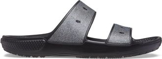 Crocs Classic Sandal, Unisex-Erwachsene Sandalen mit zwei Riemen, Slip-On-Slider, Schwarz, Gr&ouml;&szlig;e 46-47