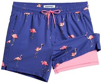 Maamgic Maillot de Bain pour Hommes avec Compression Short de Bain 2 en 1 | 5.5 Séchage Rapide Short de Natation décontracté Boardshorts avec Pantalon intérie