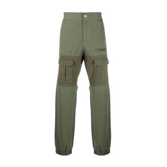 Palm Angels Pantalon &agrave; Cordon en Coton - Homme - Pantalons - Vert - Taille: XS