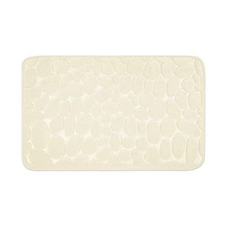 WohnDirect Tapis de Bain Mousse &agrave; m&eacute;moire de Forme antid&eacute;rapant - Tapis de Bain 50 x 80 cm - Cr&egrave;me