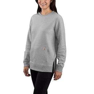 Carhartt Work in Progress Chandail léger Force Relaxed Fit SWEATSHIRT Femme, Gris, L