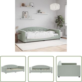vidaXL vidaXL Schlafsofa - Tagesbett Hellgrau 100x200 cm Samt