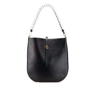 Burberry Femme, Pre-owned, Noir, Taille: ONE Size Sac bandouli&egrave;re en cuir avec logo TB Pre-owned
