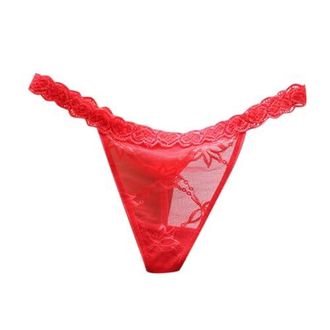 Generic Culotte Femme Taille Haute, Sexy européen Fesses Ouvertes Taille Basse sous-vêtements Sexys Un Fil t-Shirtss Amour String (Red, One Size)