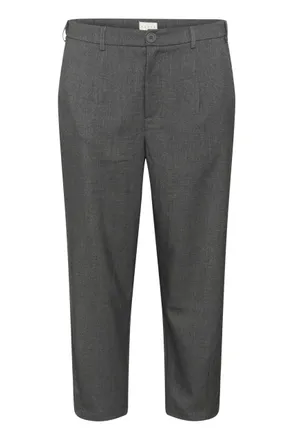 Kaffe Curve Pants Suiting KCmerla Damen Pants Hosen Gr&ouml;&szlig;e Gr&ouml;&szlig;en Weites Bein Business High Waist Hose Dark Grey Melange 44