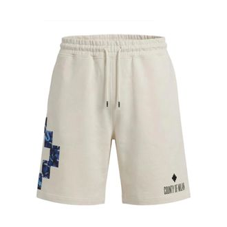 Marcelo Burlon Herren, Shorts, Beige, SGr&ouml;&szlig;e