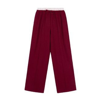 Refined Department Gestrickte Weite Hose f&uuml;r Damen - - Trousers - Damen - Rot - XS