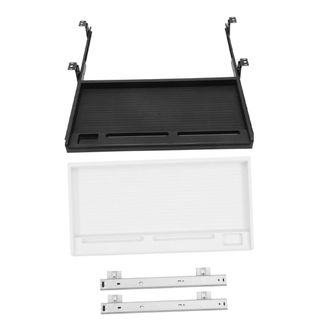 Aboofan 2 S&auml;tze Ergonomische Tastaturschublade Schreibtisch mit Robustem Metall Pp Material Ausziehbar f&uuml;r Tischorganisation im B&uuml;ro und Zuhause Einfache Mont