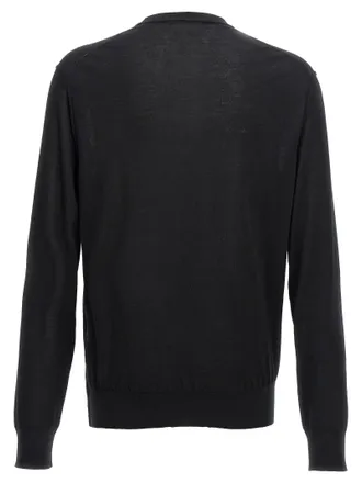 Dolce & Gabbana Logo-Embroidered Cashmere Sweater - Black