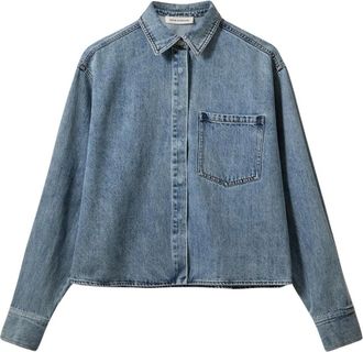 Sofie Schnoor Femme, Blouses et Chemises, Bleu, Taille: 36 FR Chemises en denim