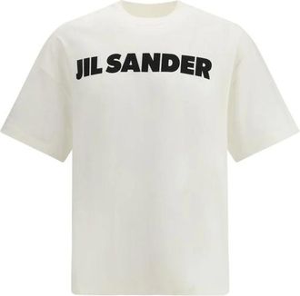 Jil Sander Homme, Tops, Beige, Taille: S T-shirt en coton