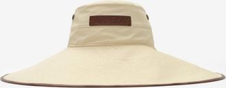 Burberry Chapeau de soleil en gabardine &agrave; logo, Size: XS