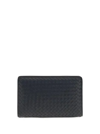 Bottega Veneta Womens Clutch Agenda Nappa Leather Midnight-Brass V-S Lambskin Wallets & Purses