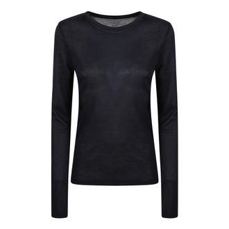 Majestic Filatures Rundhals Langarm T-Shirt - - Tops - Damen - Blau - XL